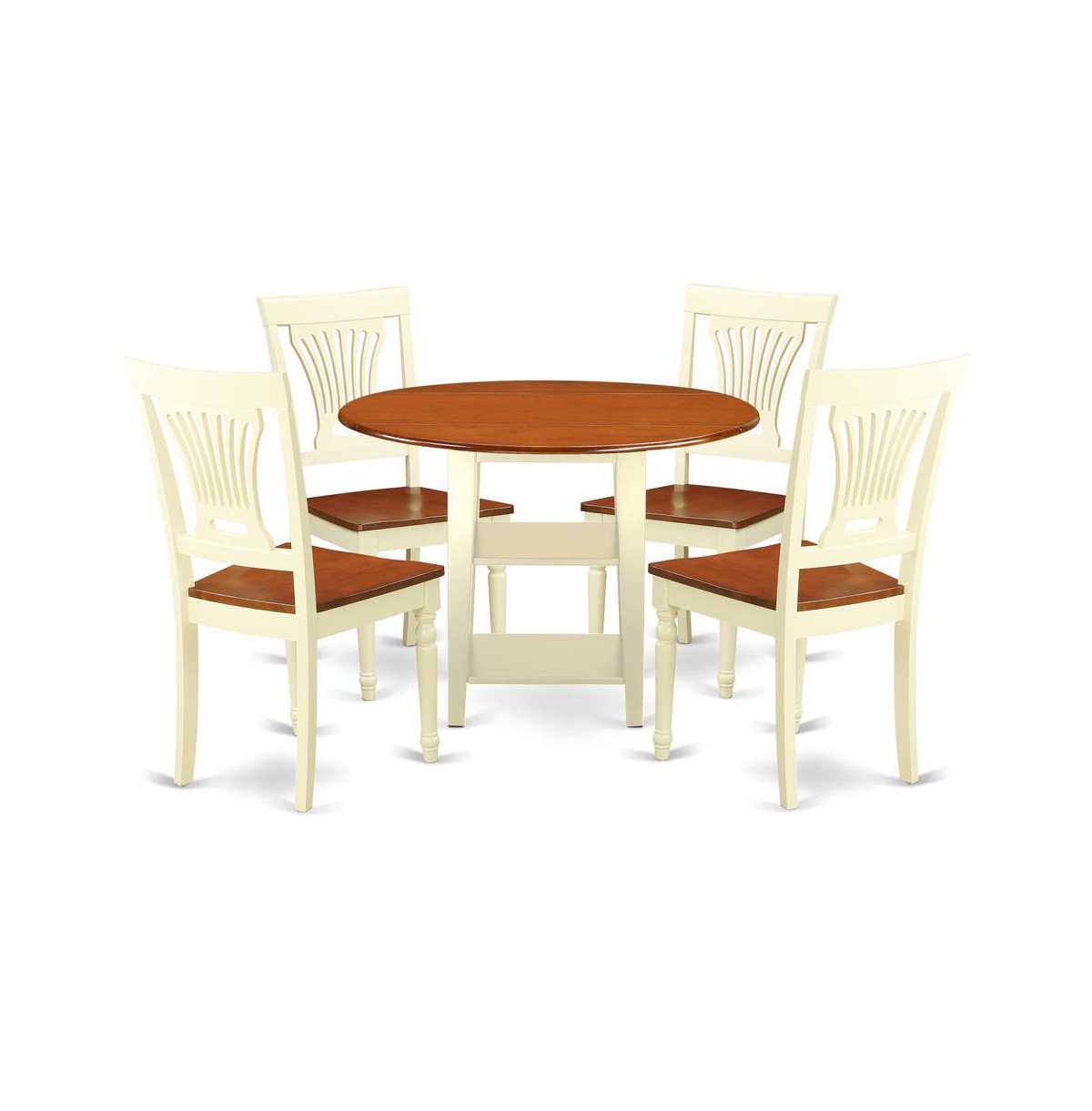 Click here for East West Furniture Dining Room Set Buttermilk & C... prices
