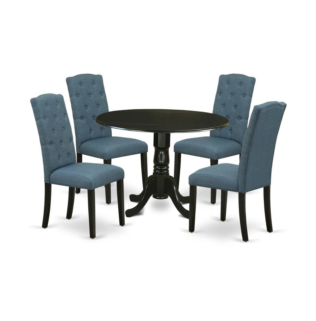 Click here for East West Furniture Dining Room Set Black - Black prices