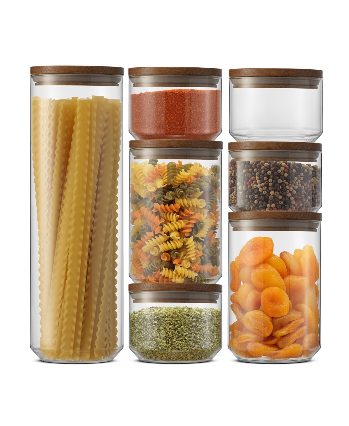 Click here for JoyJolt Holden 7-Pc. Stackable Glass Storage Canis... prices