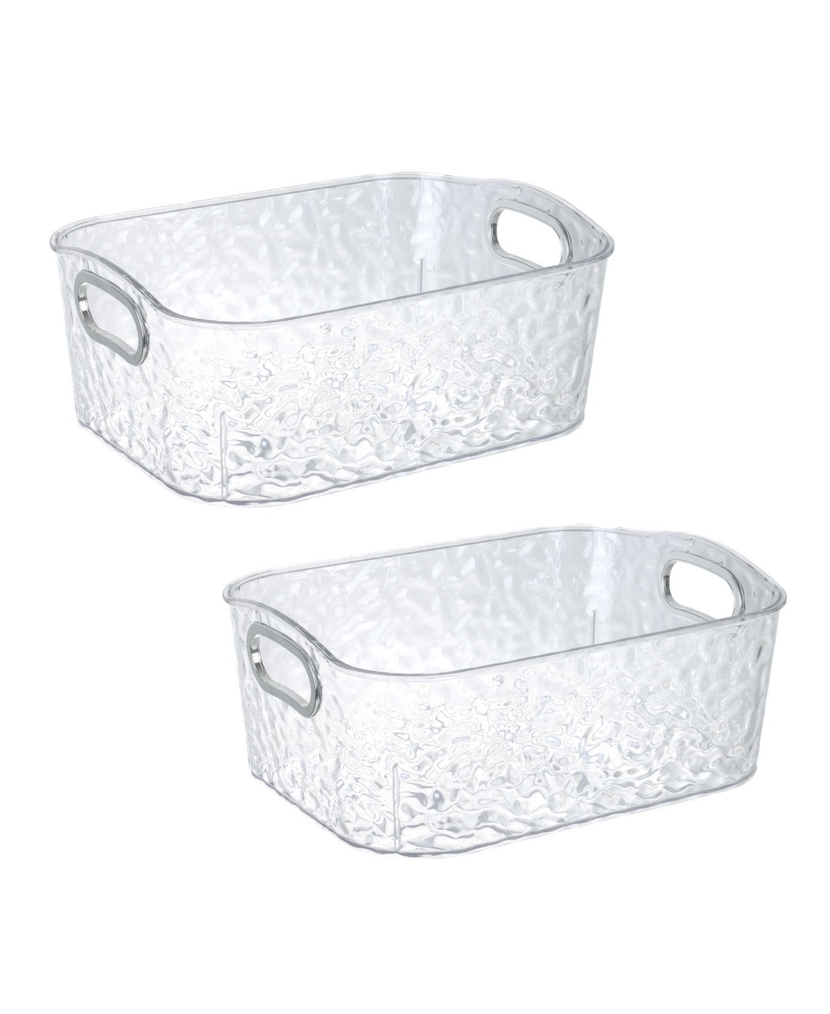 Click here for Trio Home 2 Pack Clear Storage Bins with Silver Ha... prices