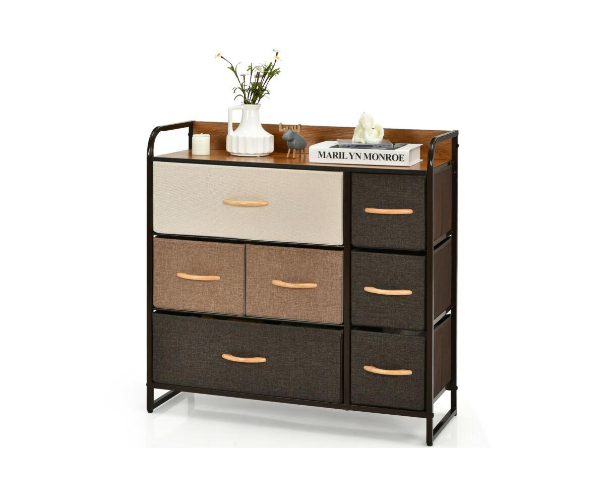 Click here for Volenca Wooden Top Dresser Storage Chest for Bedro... prices