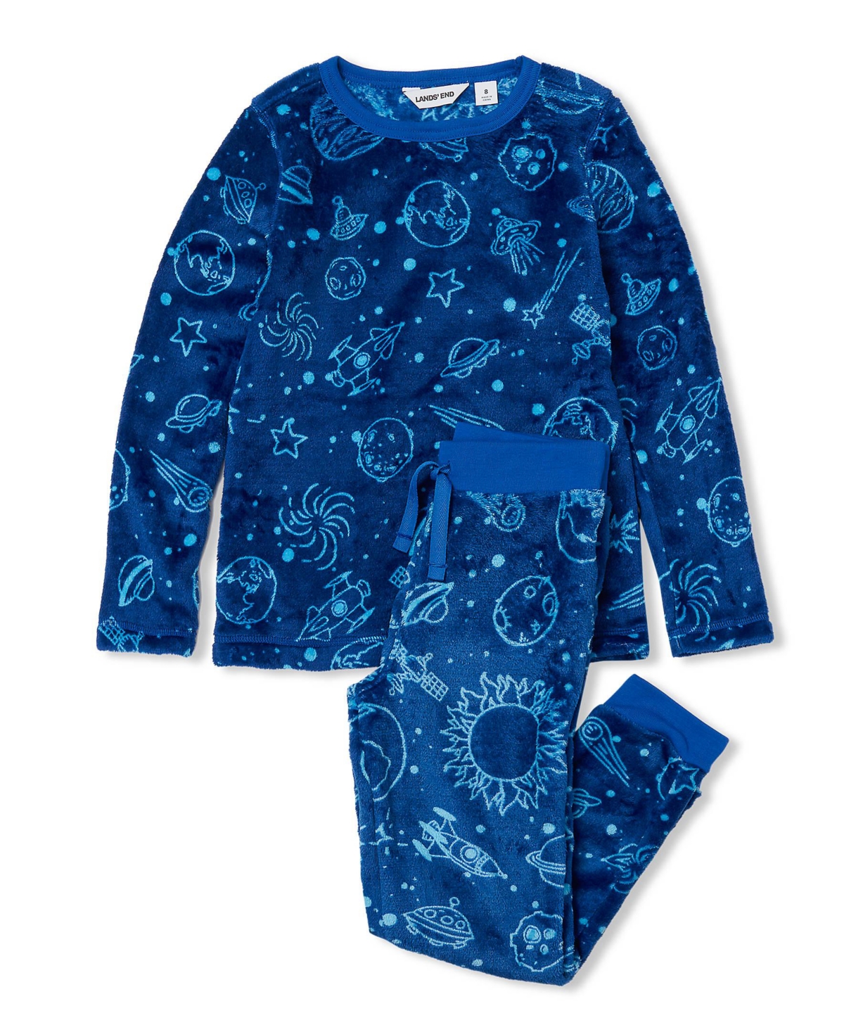 Click here for Lands End Kids Long Sleeve Plush Fleece Pajama Set... prices