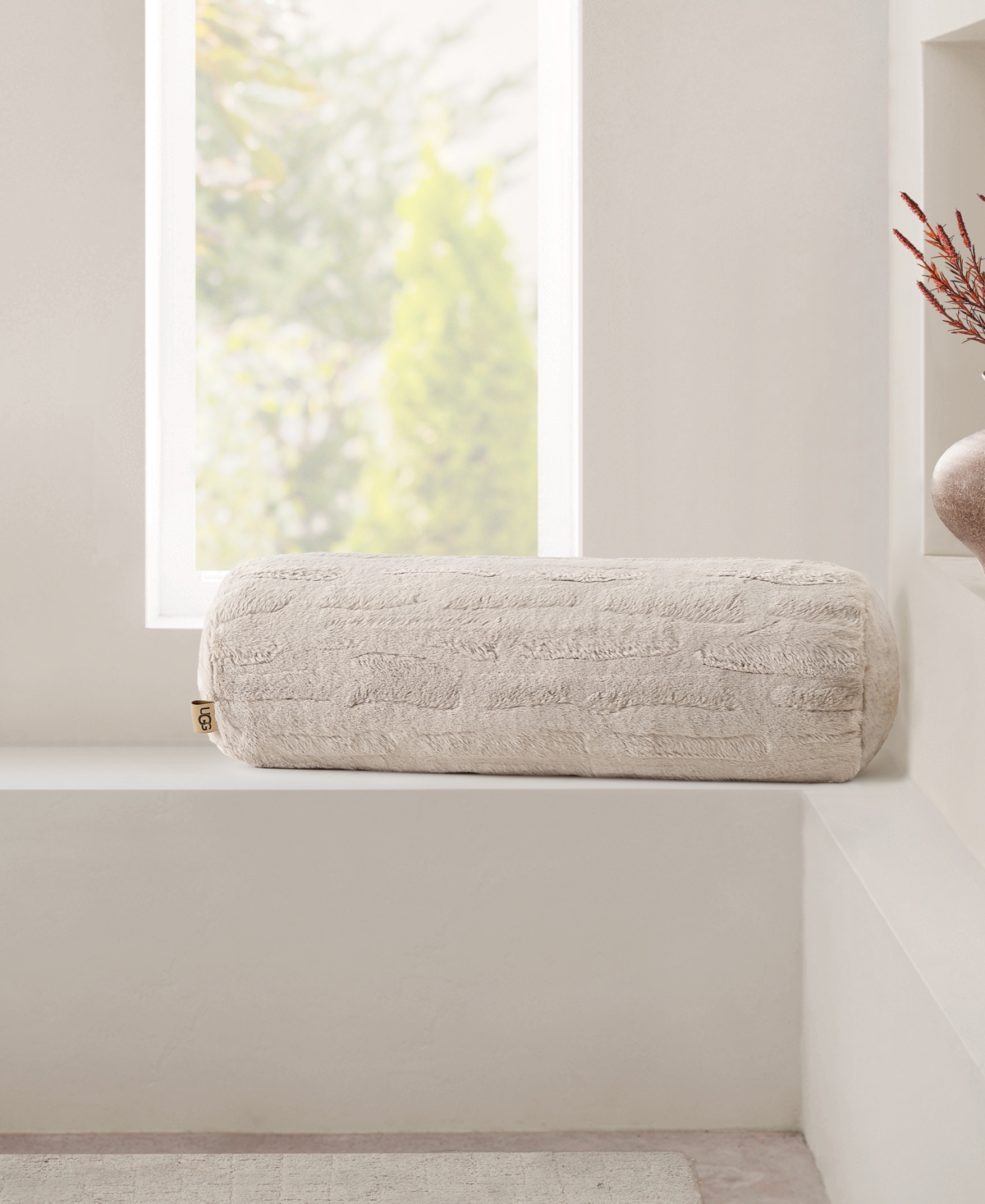 Click here for Ugg Valor Carved Faux-Fur Bolster Decorative Pillo... prices