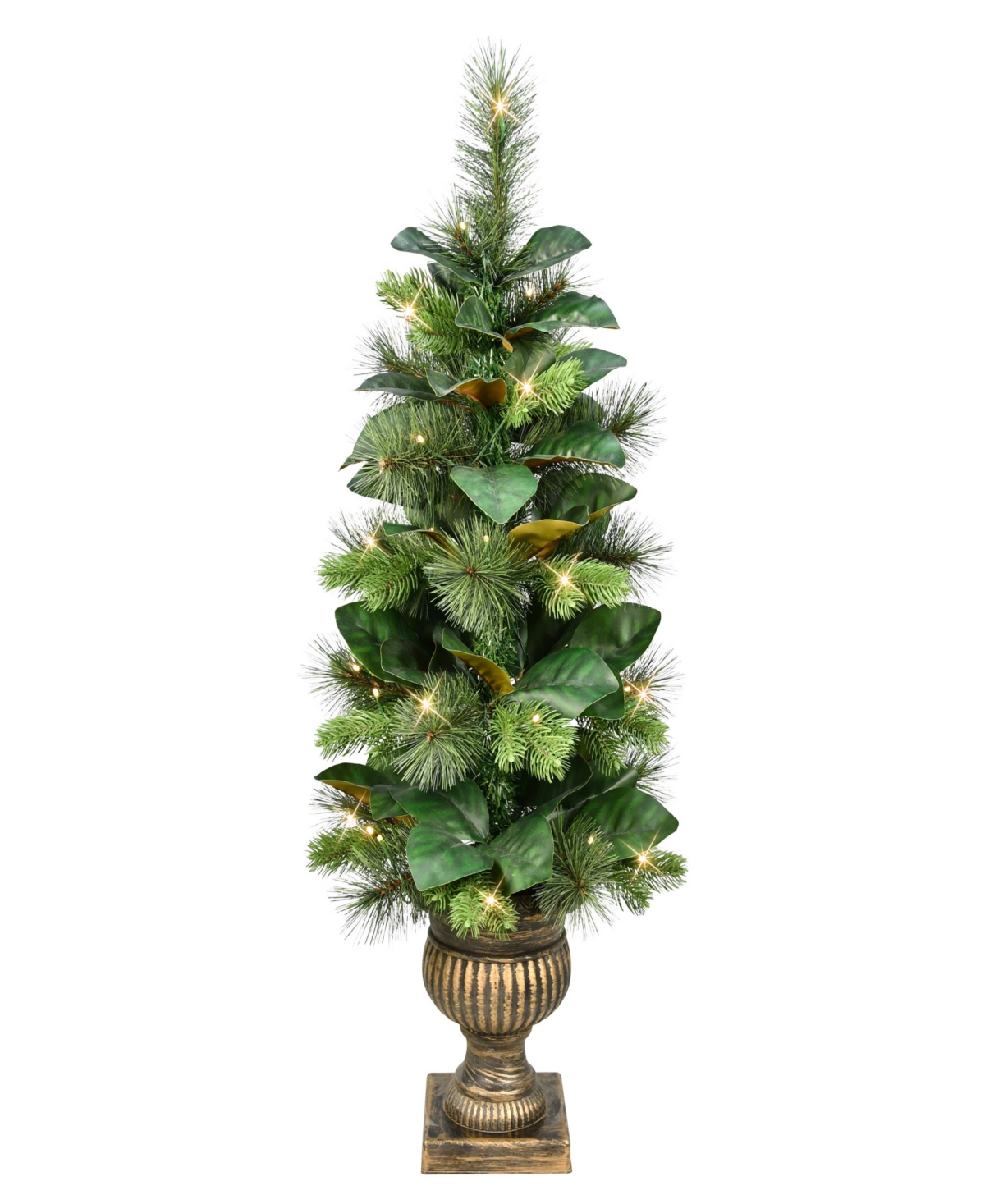 Click here for Puleo Pre-Lit Potted Artificial Tree 3 ft. - Green prices