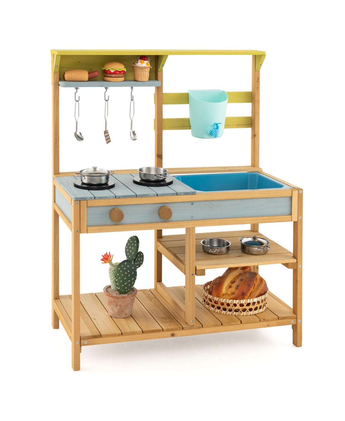 Click here for Akiudex Kids Wooden Outdoor Mud Kitchen Playset wi... prices
