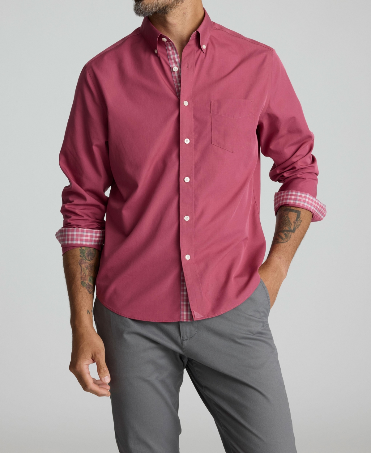 Click here for UNTUCKit Mens Regular Fit Wrinkle-Free Kaiser Butt... prices