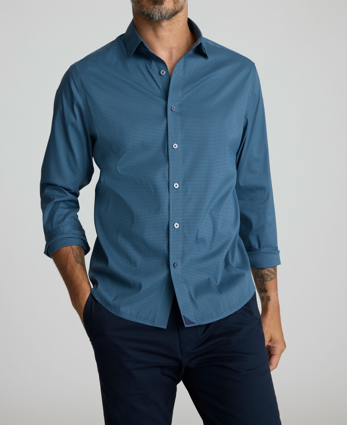 Click here for UNTUCKit Mens Regular Fit Wrinkle-Free Kleinwood B... prices