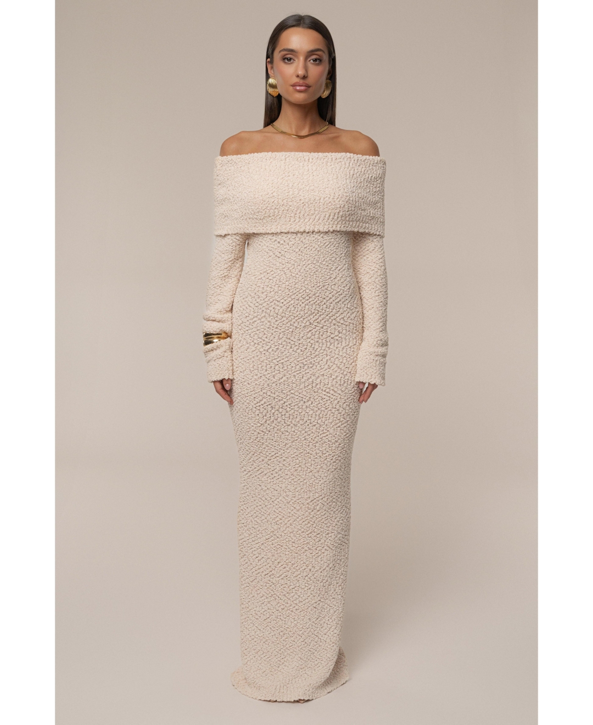 Click here for Jluxlabel Olivea Knit Maxi Dress - Cream prices