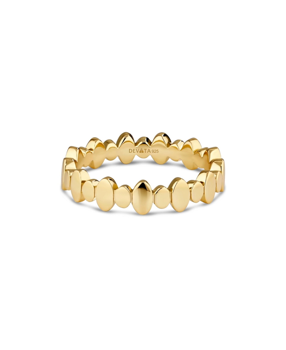 Click here for Devata Oval Link Ring in Gold Plated Sterling Silv... prices