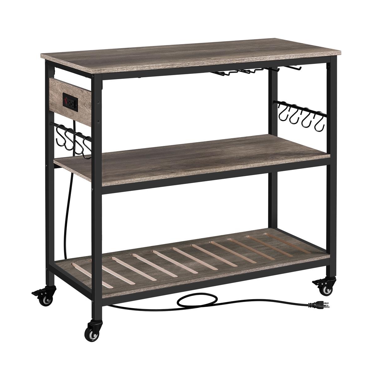 Click here for Yaheetech 36.5 H Kitchen Island Cart with Charge S... prices