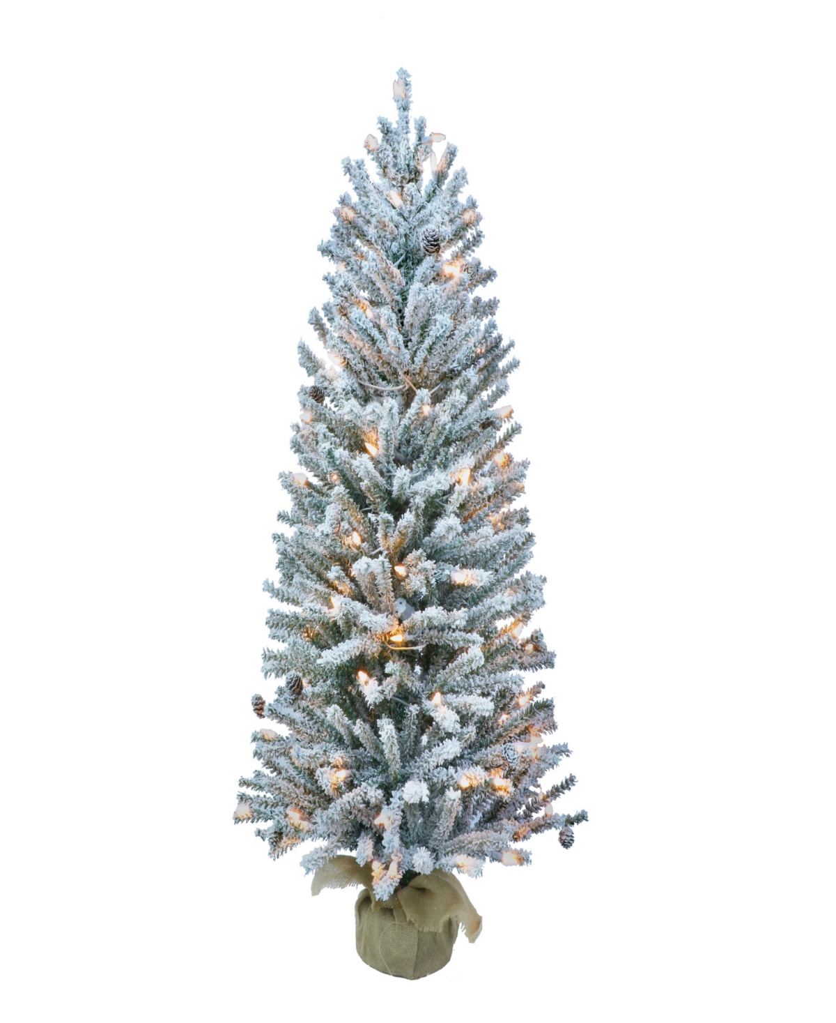 Click here for Puleo Pre-Lit Flocked Fir Artificial Christmas Tre... prices