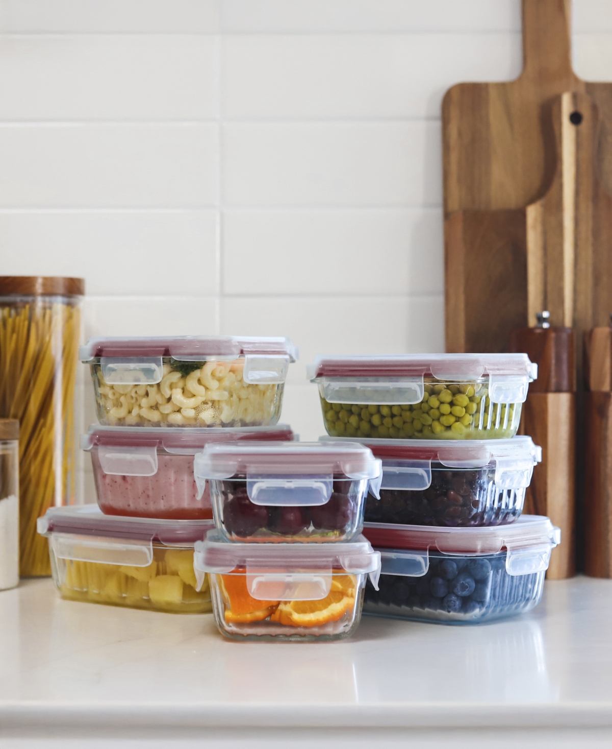 Click here for Sedona Kitchen 16-Pc. Fluted Glass Storage Set wit... prices