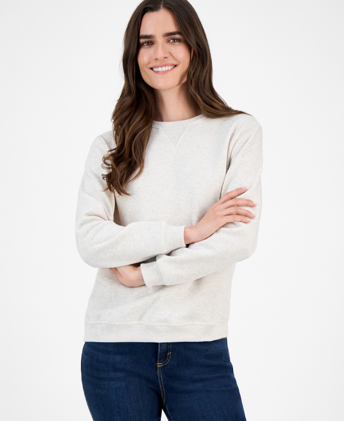 Click here for Style & Co Womens Long-Sleeve Crewneck Sweatshirt... prices