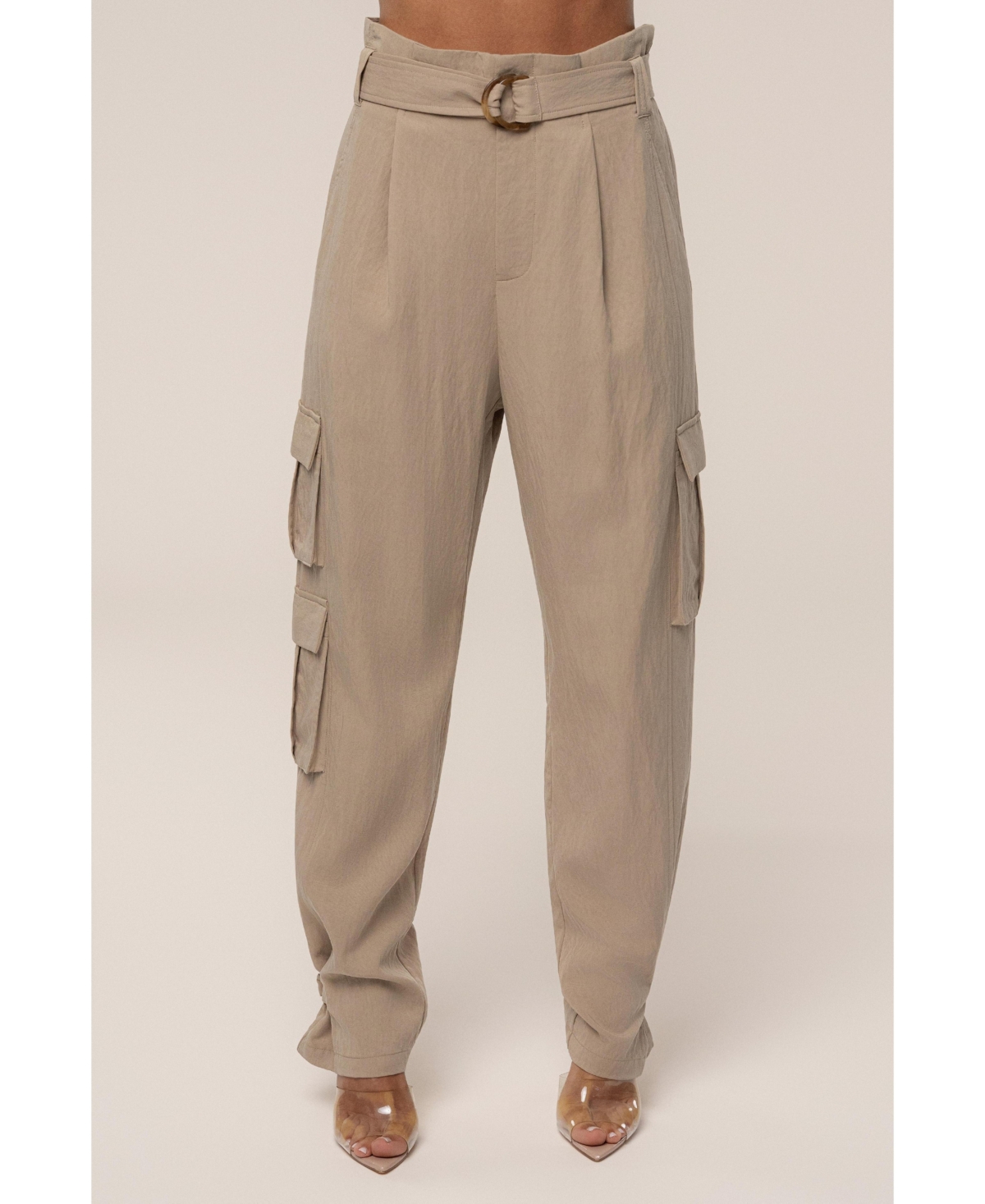 Click here for Jluxlabel Womens Boundless Belted Cargo Pants - Be... prices