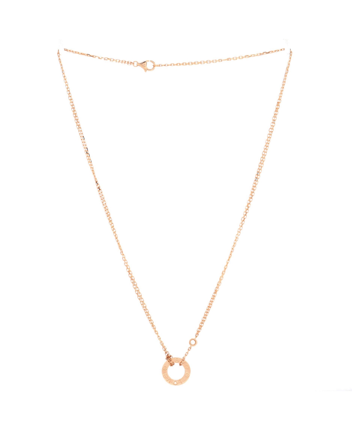 Click here for Pre-Owned Cartier 2 Diamonds Love Pendant Necklace... prices