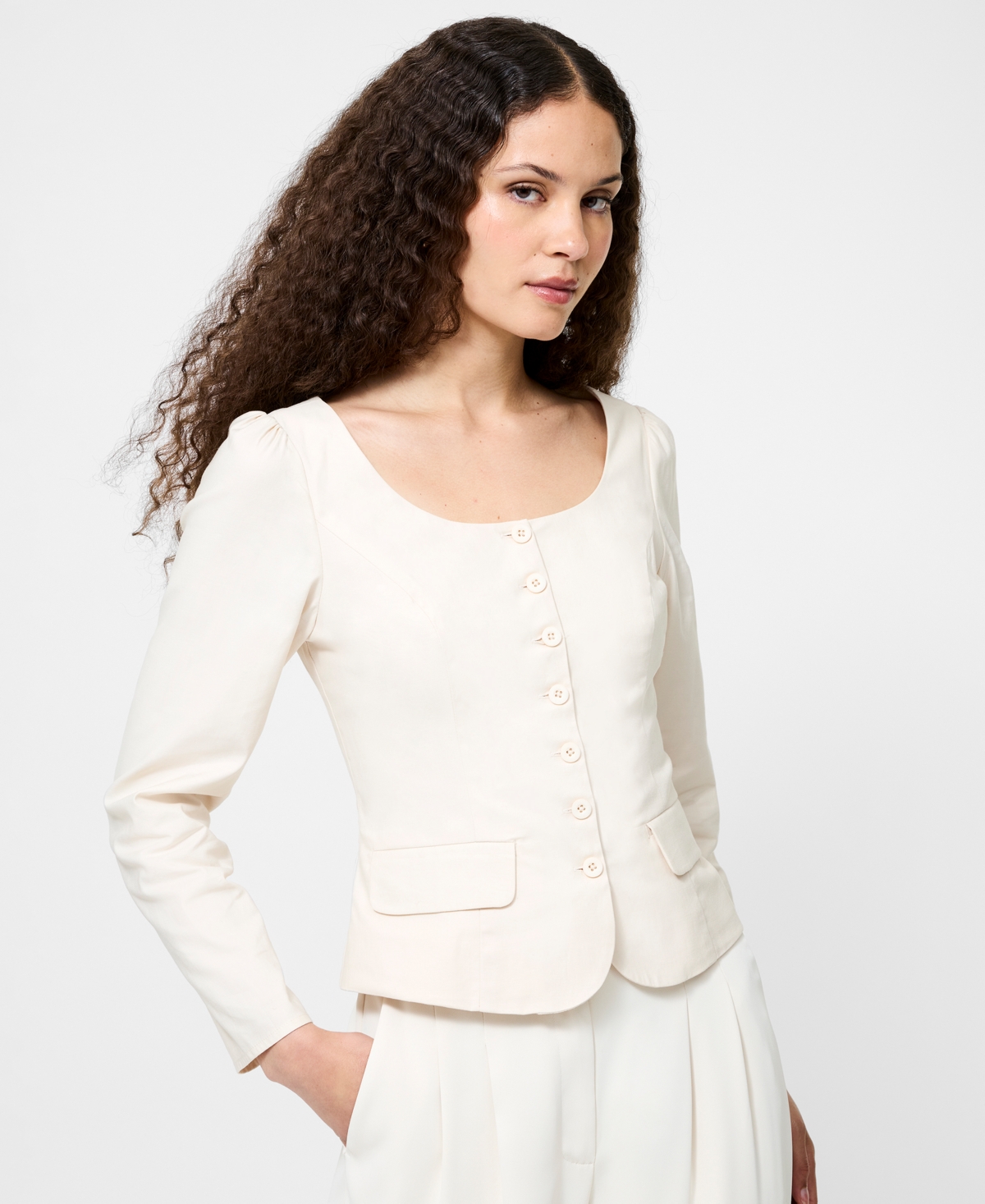 Click here for French Connection Womens Long Sleeve Poplin Top -... prices