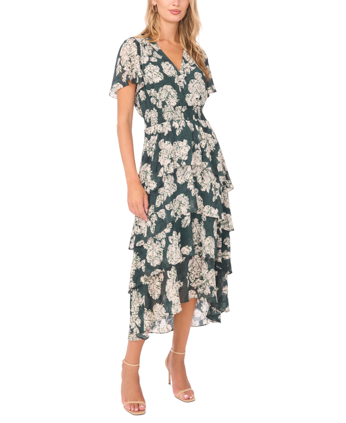 Vince Camuto Smocked Tiered Dress