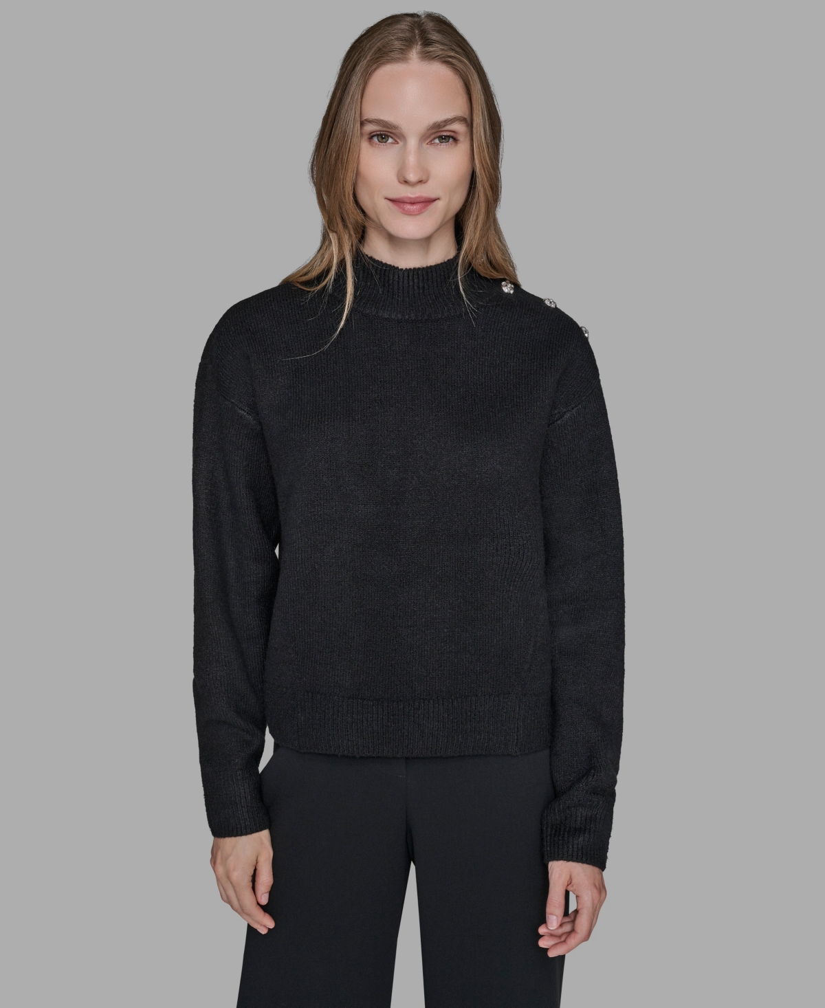 Click here for Karl Lagerfeld Paris Womens Button Shoulder Long S... prices