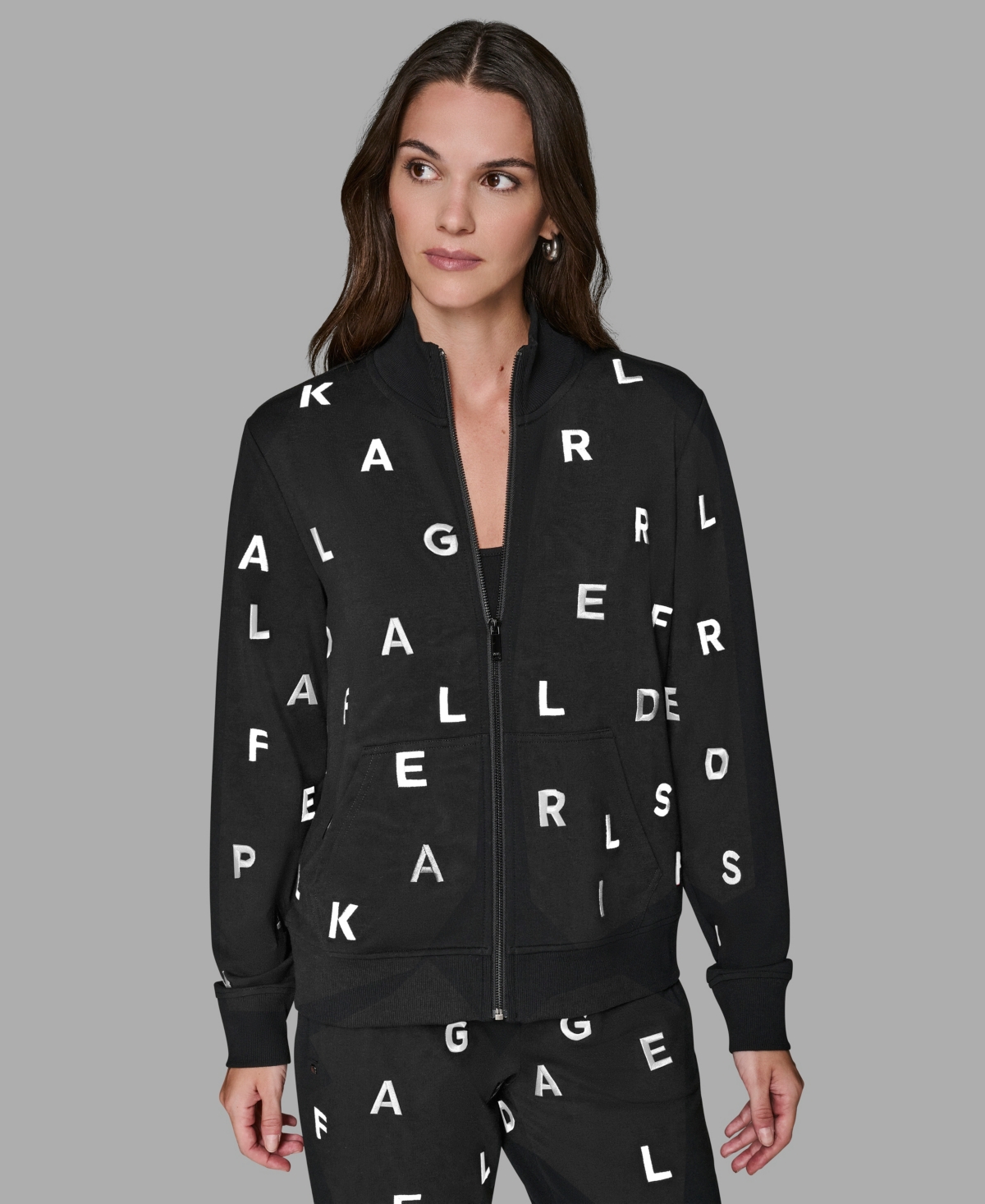 Click here for Karl Lagerfeld Paris Womens Logo Detail Long Sleev... prices