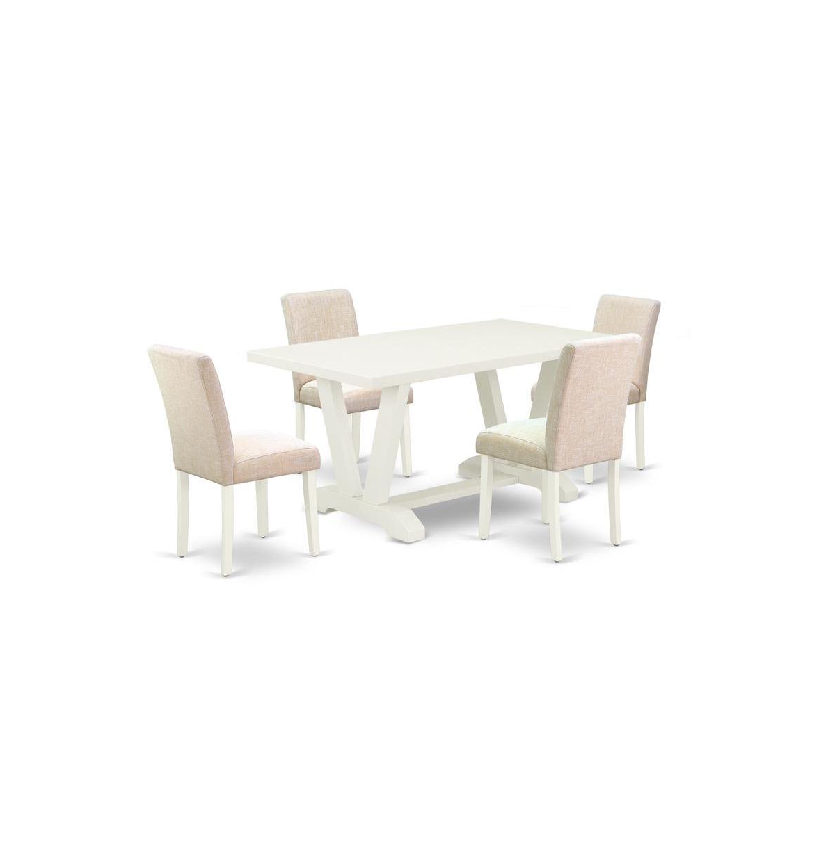 Click here for East West Furniture 5-Pc Dinette Room Set - 4 Pars... prices