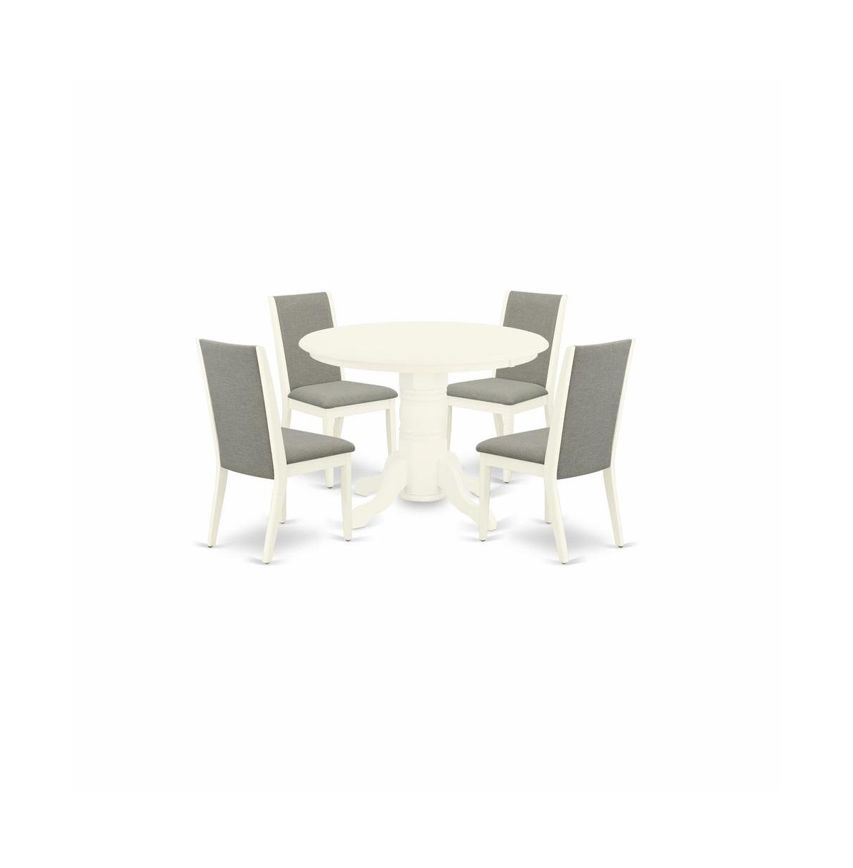 Click here for East West Furniture Dining Room Set Linen White -... prices