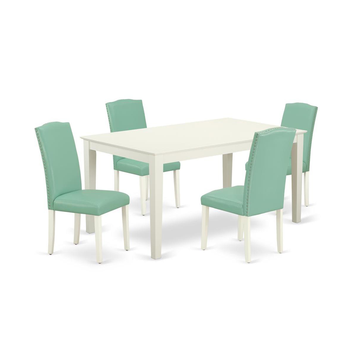 Click here for East West Furniture Dining Room Set Linen White -... prices