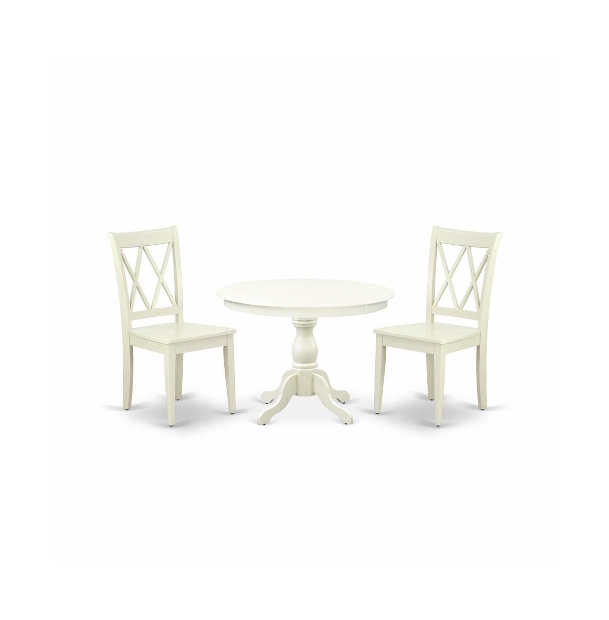 Click here for East West Furniture 3 Piece Dining Table Set - Lin... prices