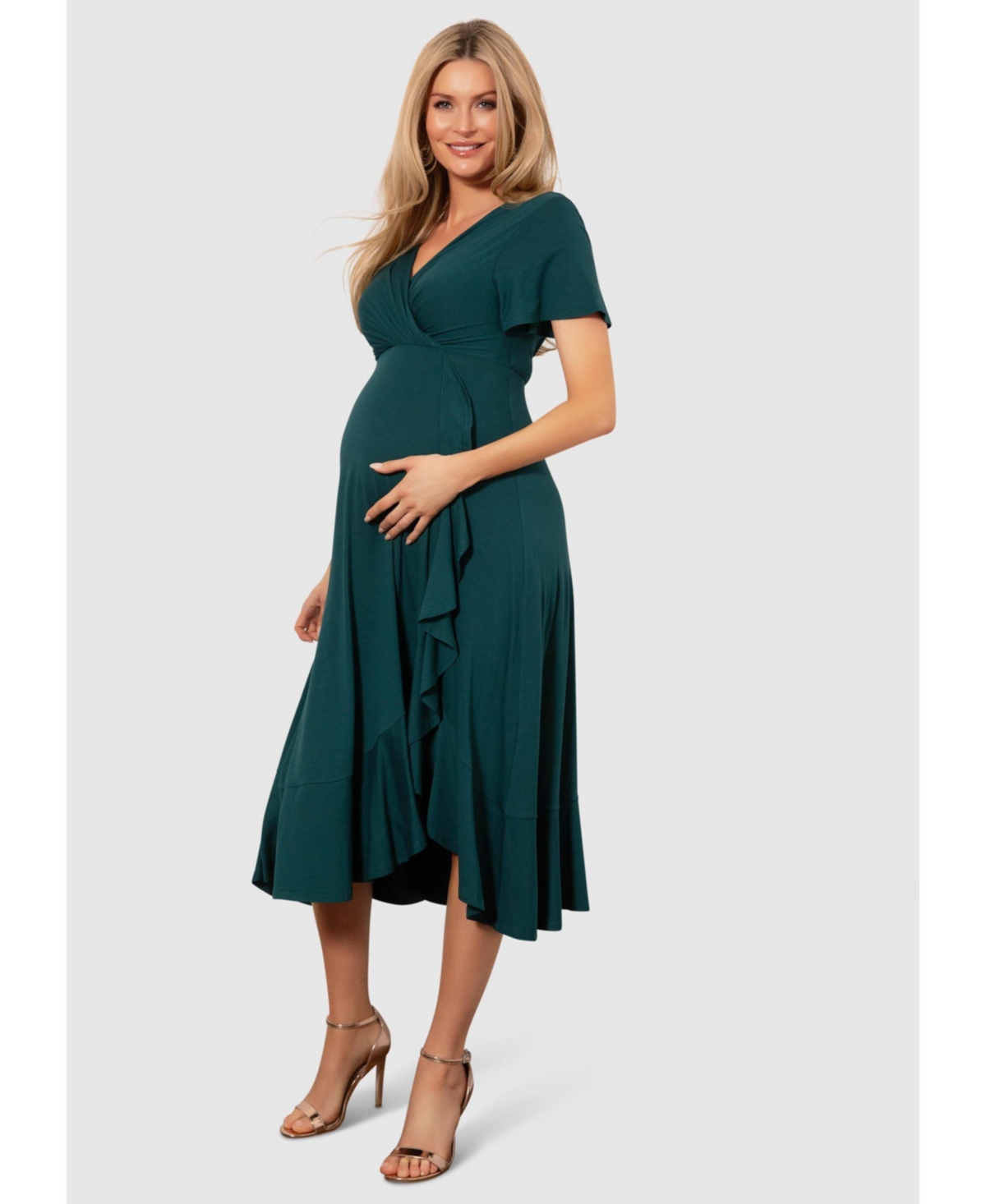 Click here for Tiffany Rose Maternity Waterfall Midi Maternity Dr... prices