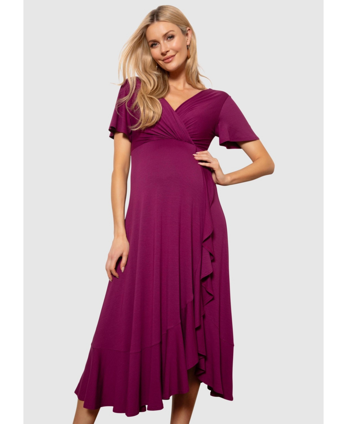 Click here for Tiffany Rose Maternity Waterfall Midi Maternity Dr... prices