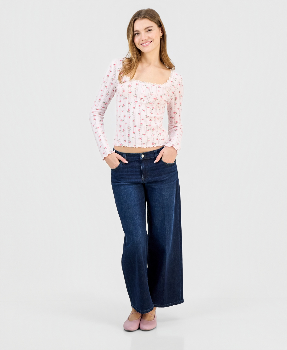 Click here for Liverpool Los Angeles Womens Stride Wide-Leg Jeans... prices