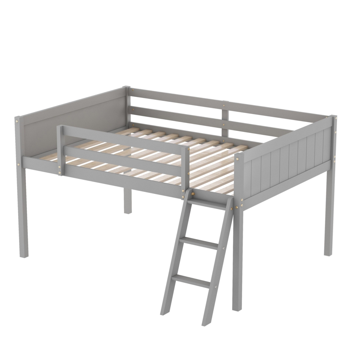 Click here for Full Size Wood Low Loft Bed With Ladder  Ladder Ca... prices