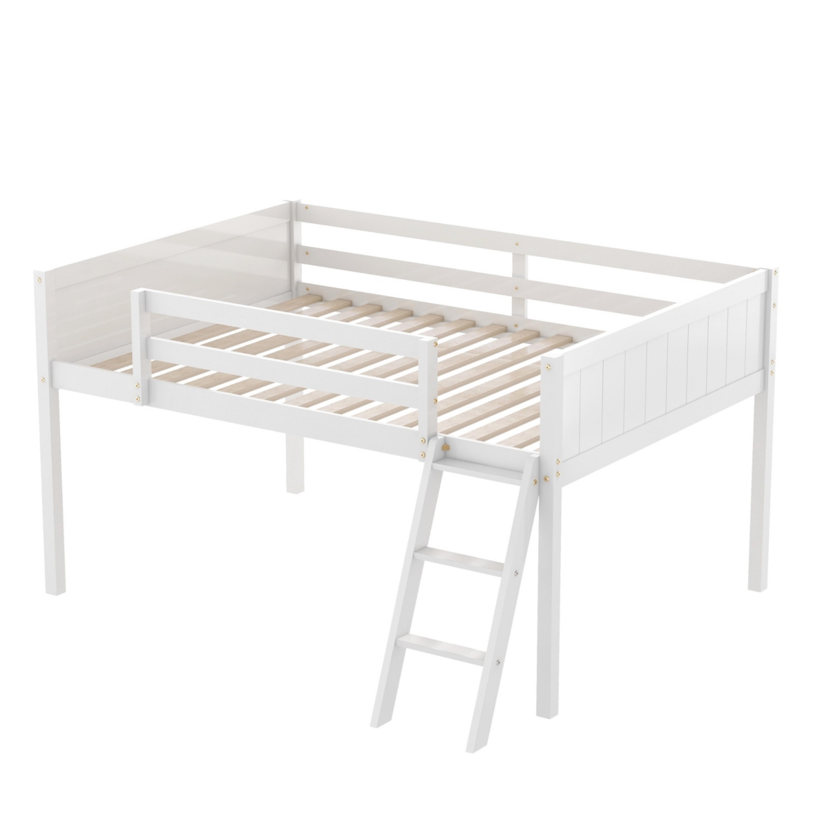 Click here for Full Size Wood Low Loft Bed With Ladder  Ladder Ca... prices