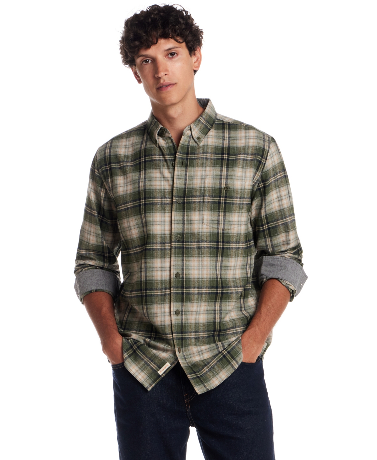 Click here for Weatherproof Vintage Mens Flannel Shirt - Forest E... prices