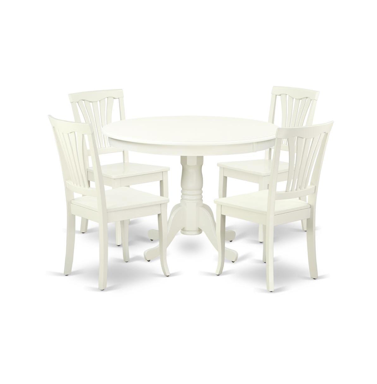 Click here for East West Furniture Dining Room Set Linen White -... prices