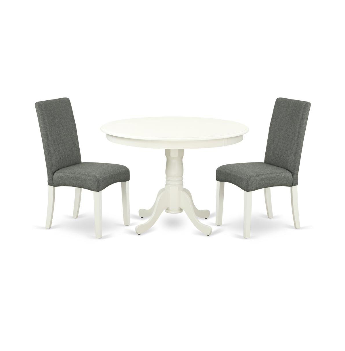 Click here for East West Furniture Dining Room Set Linen White -... prices