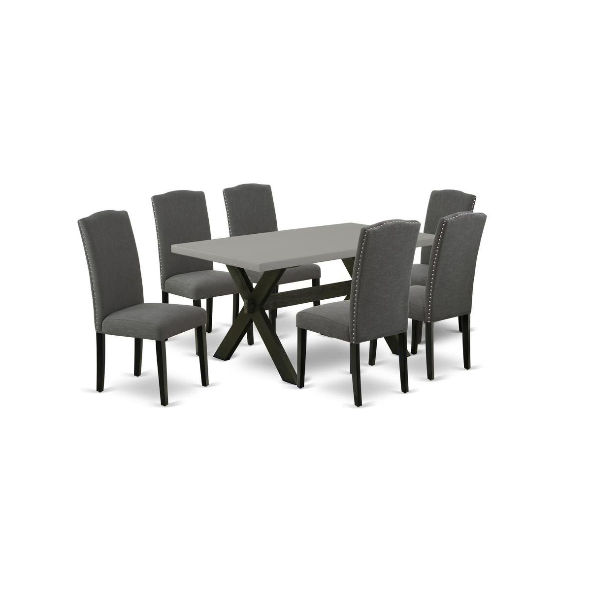 Click here for East West Furniture 7-Pc Dining Room Set - 6 Uphol... prices