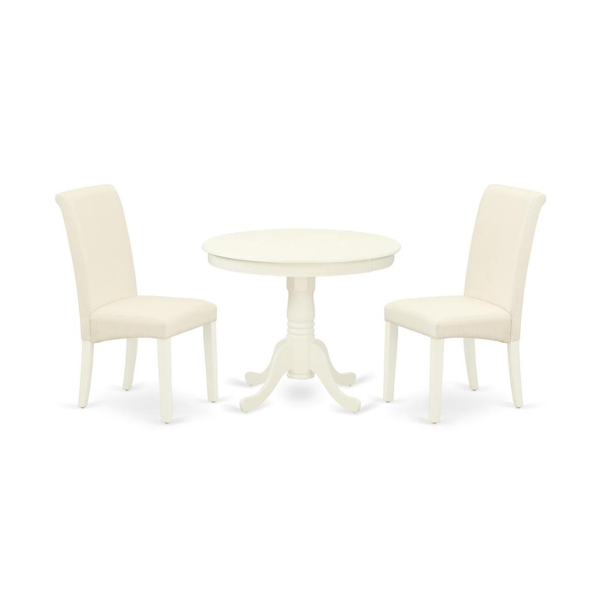 Click here for East West Furniture Dining Room Set Linen White -... prices
