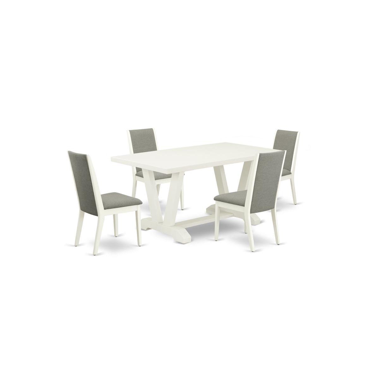Click here for East West Furniture 5-Piece Fashionable Dining Roo... prices
