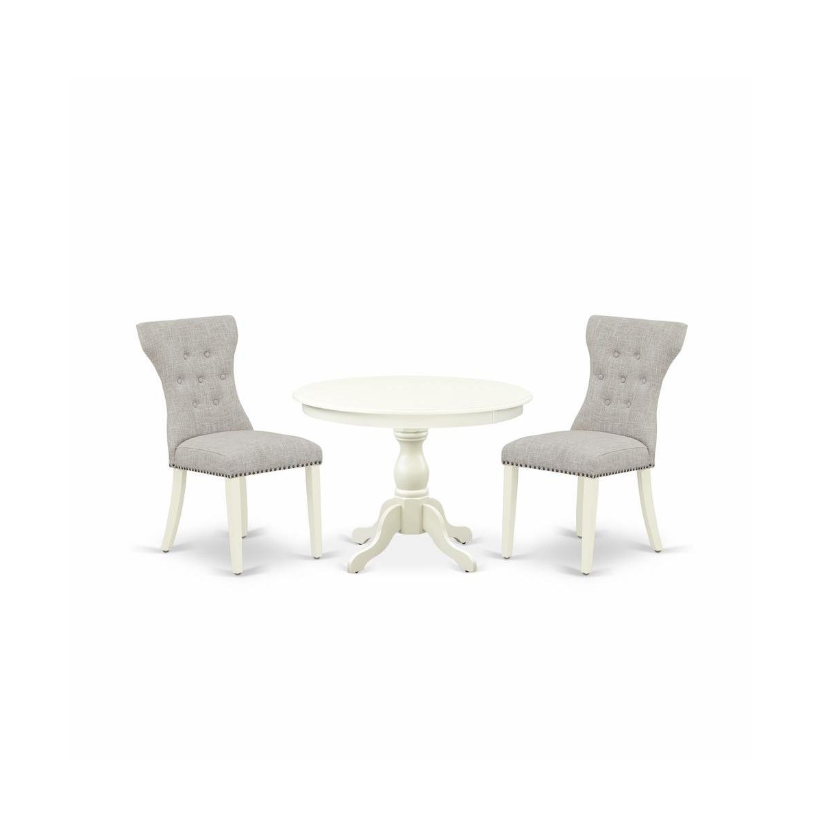 Click here for East West Furniture 3 Piece Table Set - Linen Whit... prices
