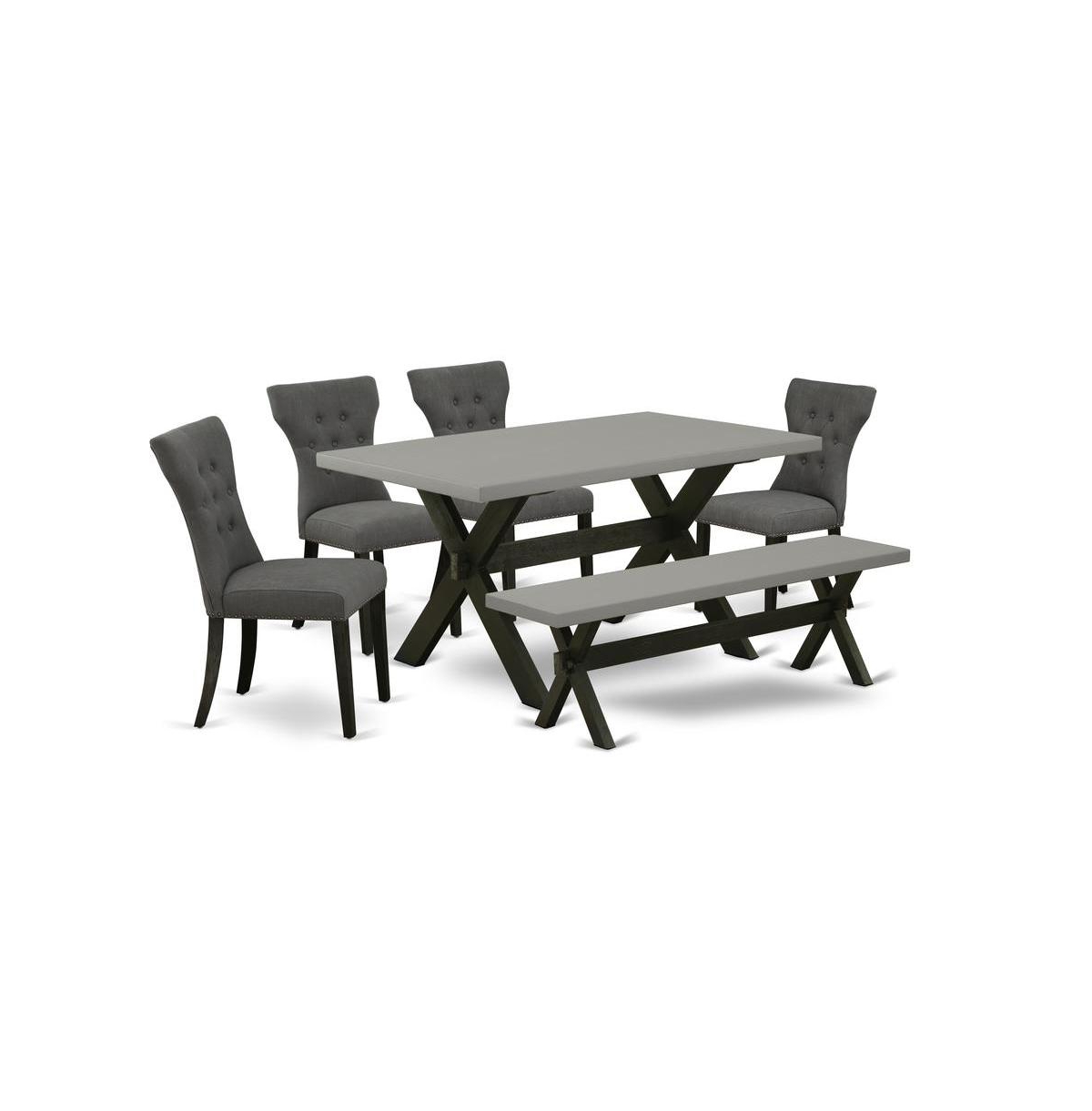 Click here for East West Furniture 6-Piece Dining room Table Set-... prices