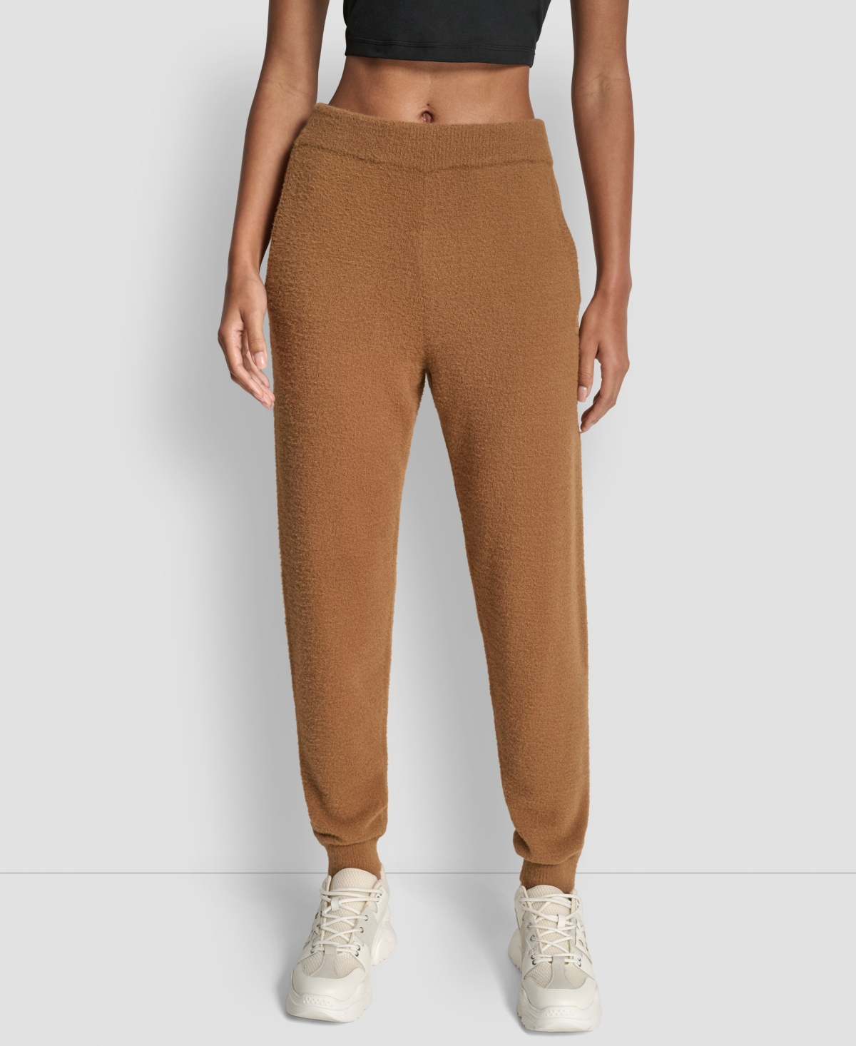 Click here for Dkny Womens Feather Yarn Tonal Jogger - Burnt Suga... prices