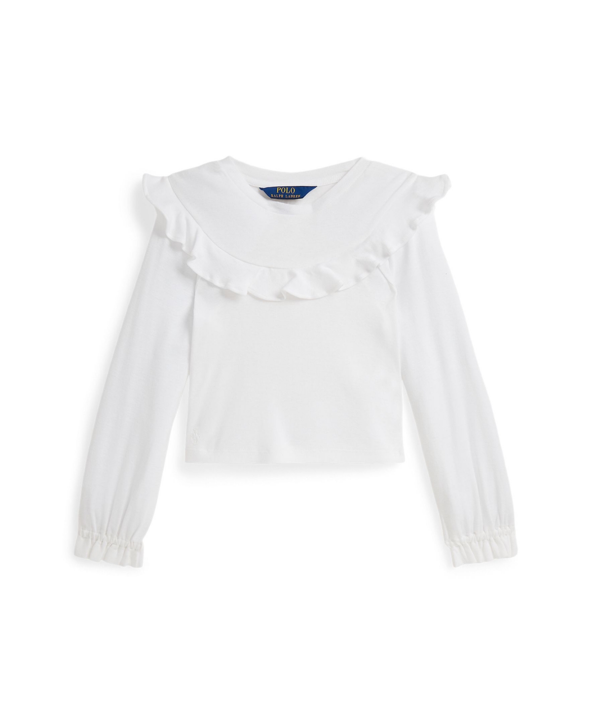Click here for Polo Ralph Lauren Girls 2T-6X Long Sleeve Top - Wh... prices