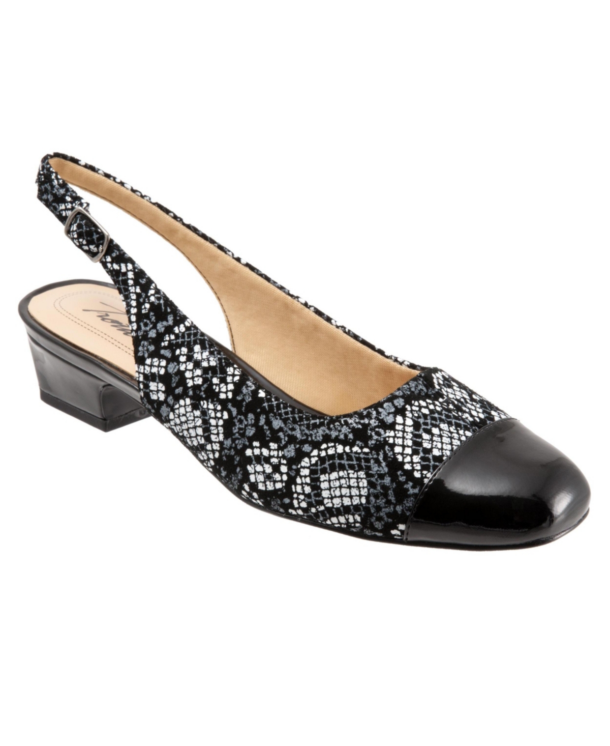 Click here for Trotters Dea Pump - Black motif prices