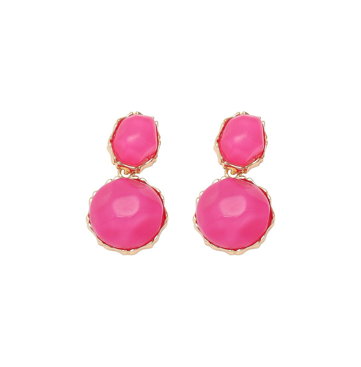 Click here for Sohi Pebbly Drop Earrings - Pink prices