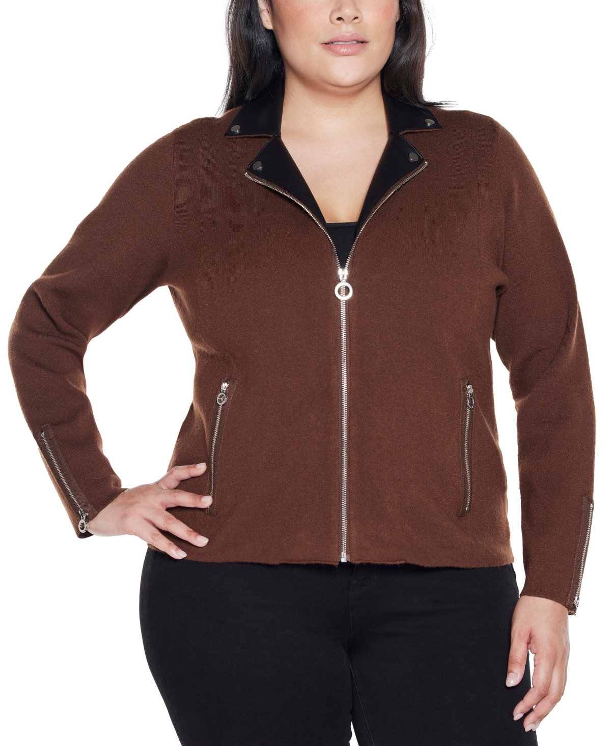 Click here for Belldini Plus Size Black Label Motorcycle Sweater... prices