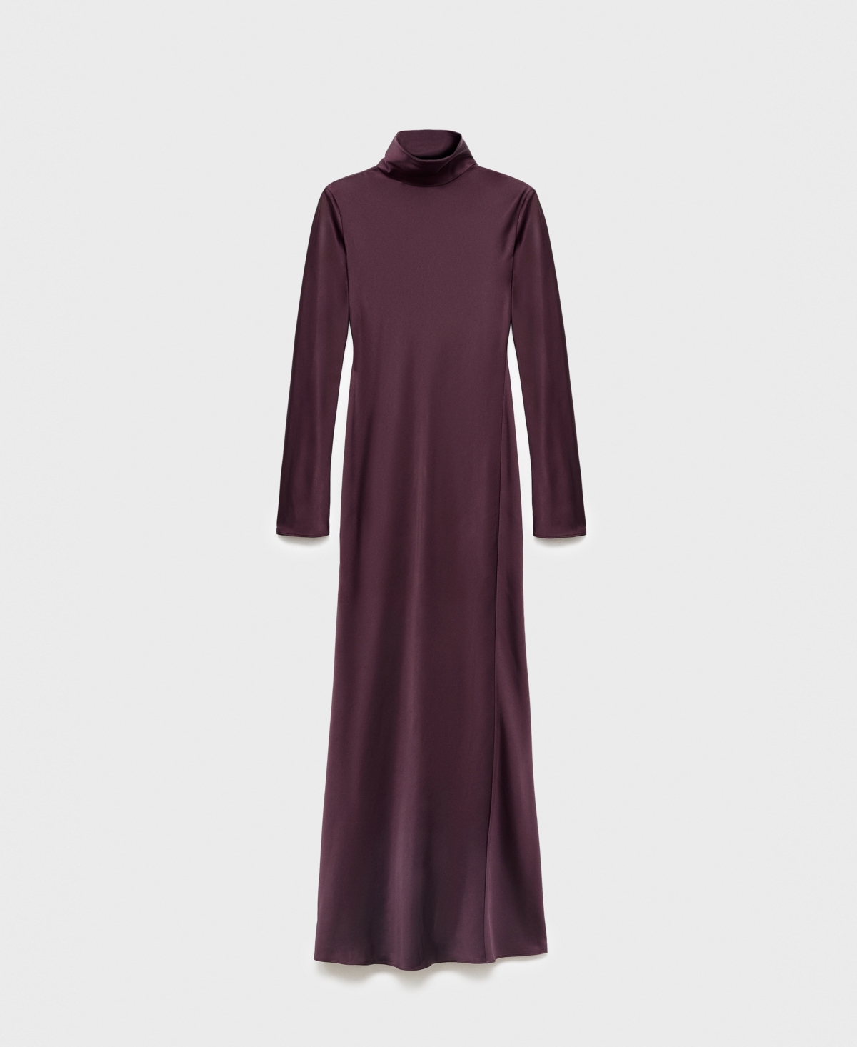 Click here for Mango Womens Satin High-Neck Dress - Burgundy prices