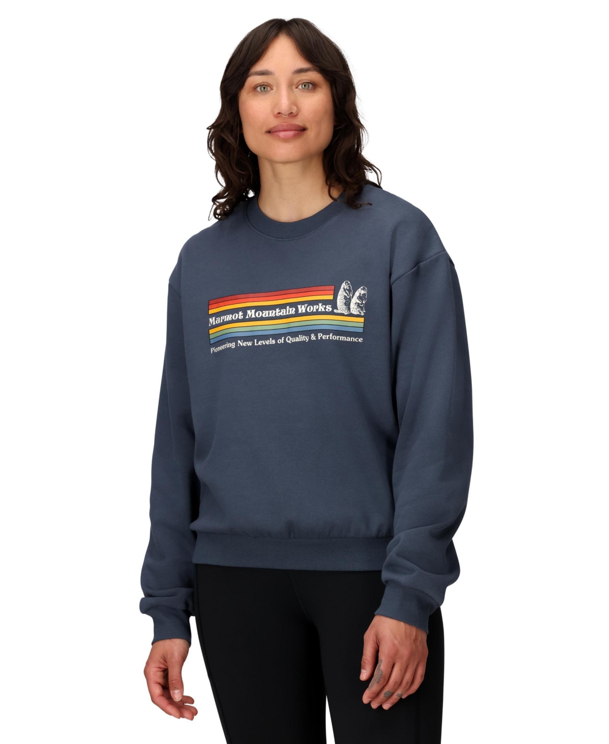 Marmot Womens Crewneck Long Sleeve Sweatshirt - Thunderhead