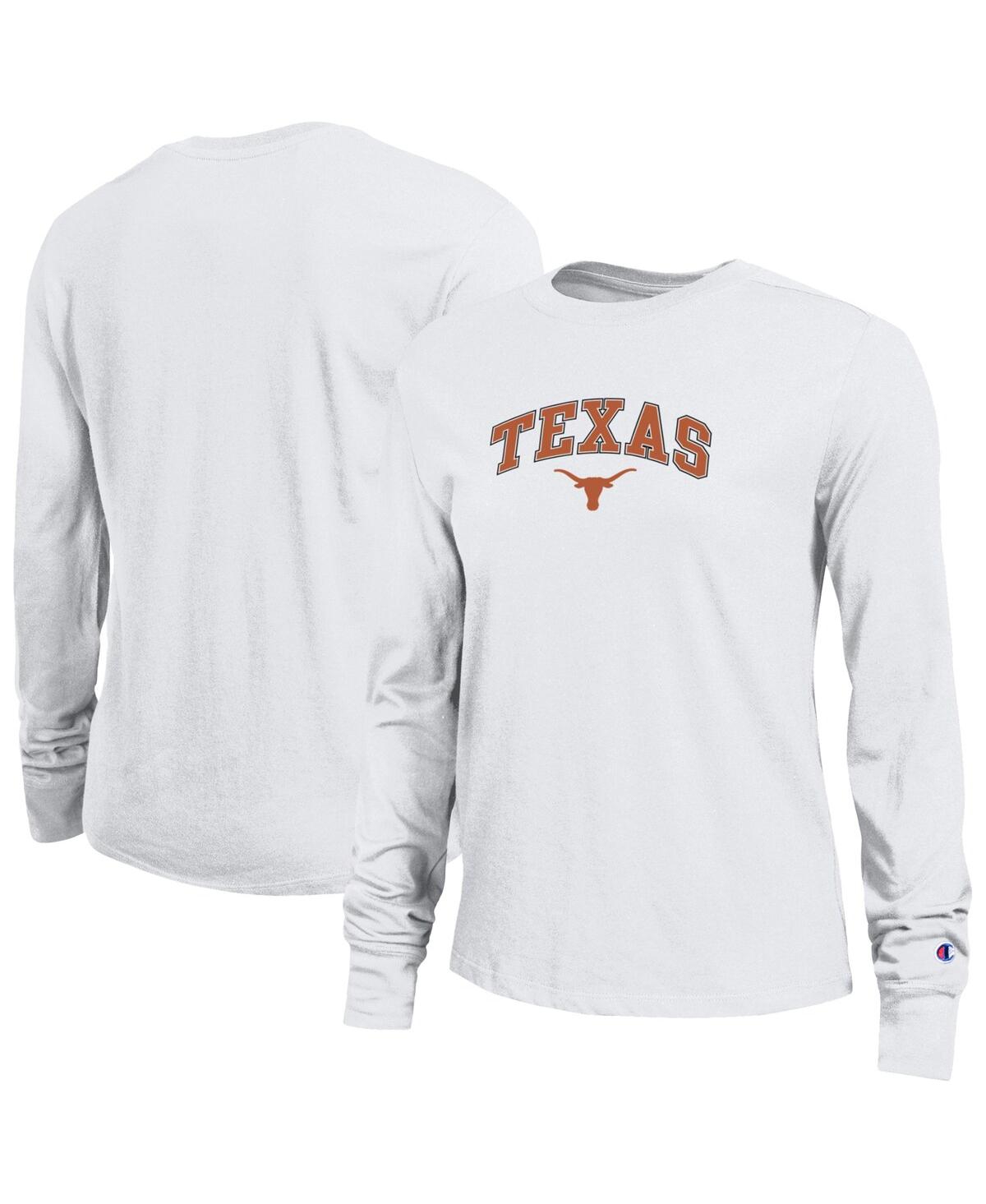 Click here for Champion Womens White Texas Longhorns Arch Over Lo... prices