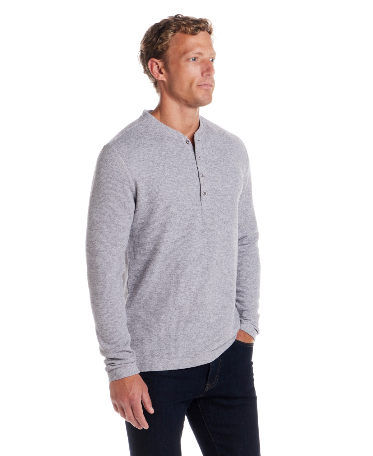 Click here for Weatherproof Vintage Mens Henley Neck Shirt - Gray prices