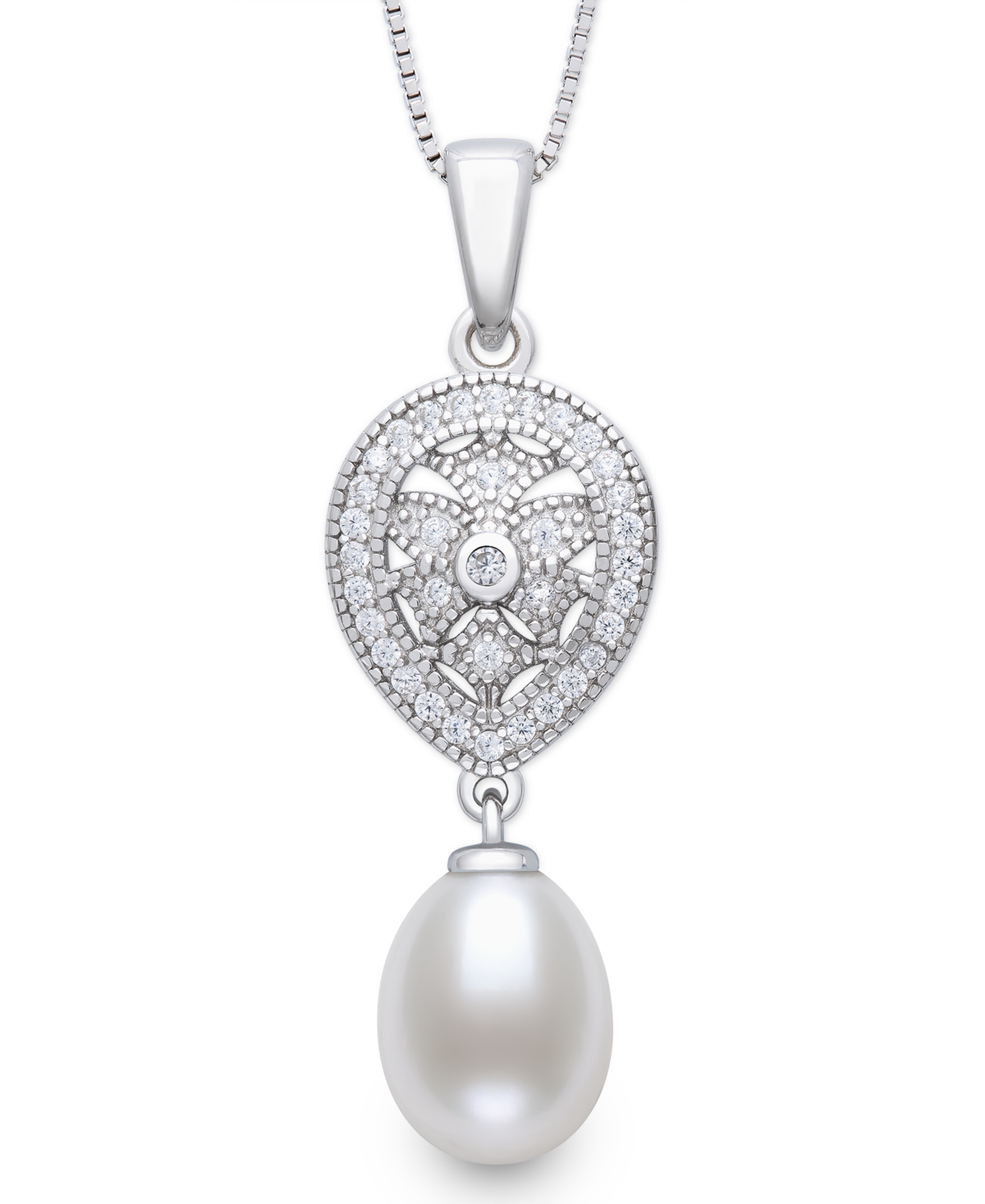 Click here for Belle de Mer Cultured Freshwater White Drop Pearl... prices